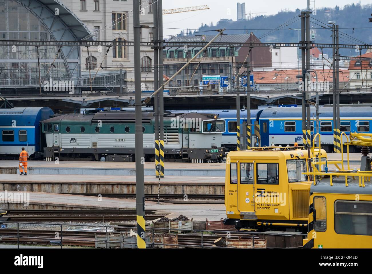 Prague main railway station - Praha hlavní nádraží, Czechia Stock Photo ...