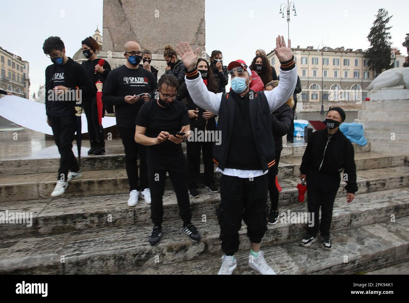 Rome, Italy. 29th Apr, 2021. Rome, Raid of rap Clementino at the Flash ...