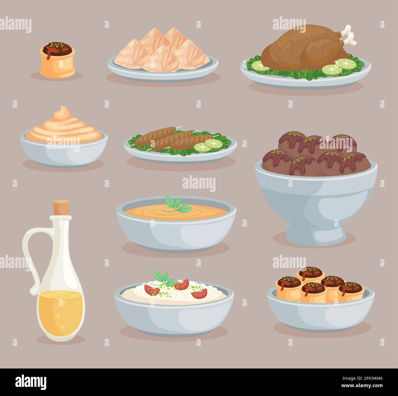 Muslim foods Stock Vector Images - Alamy