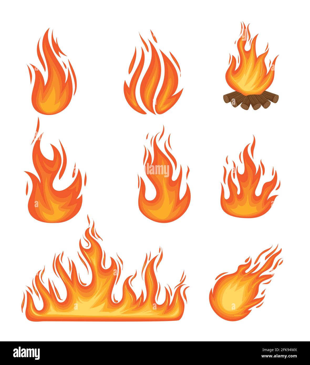 eight fire flames Stock Vector Image & Art - Alamy
