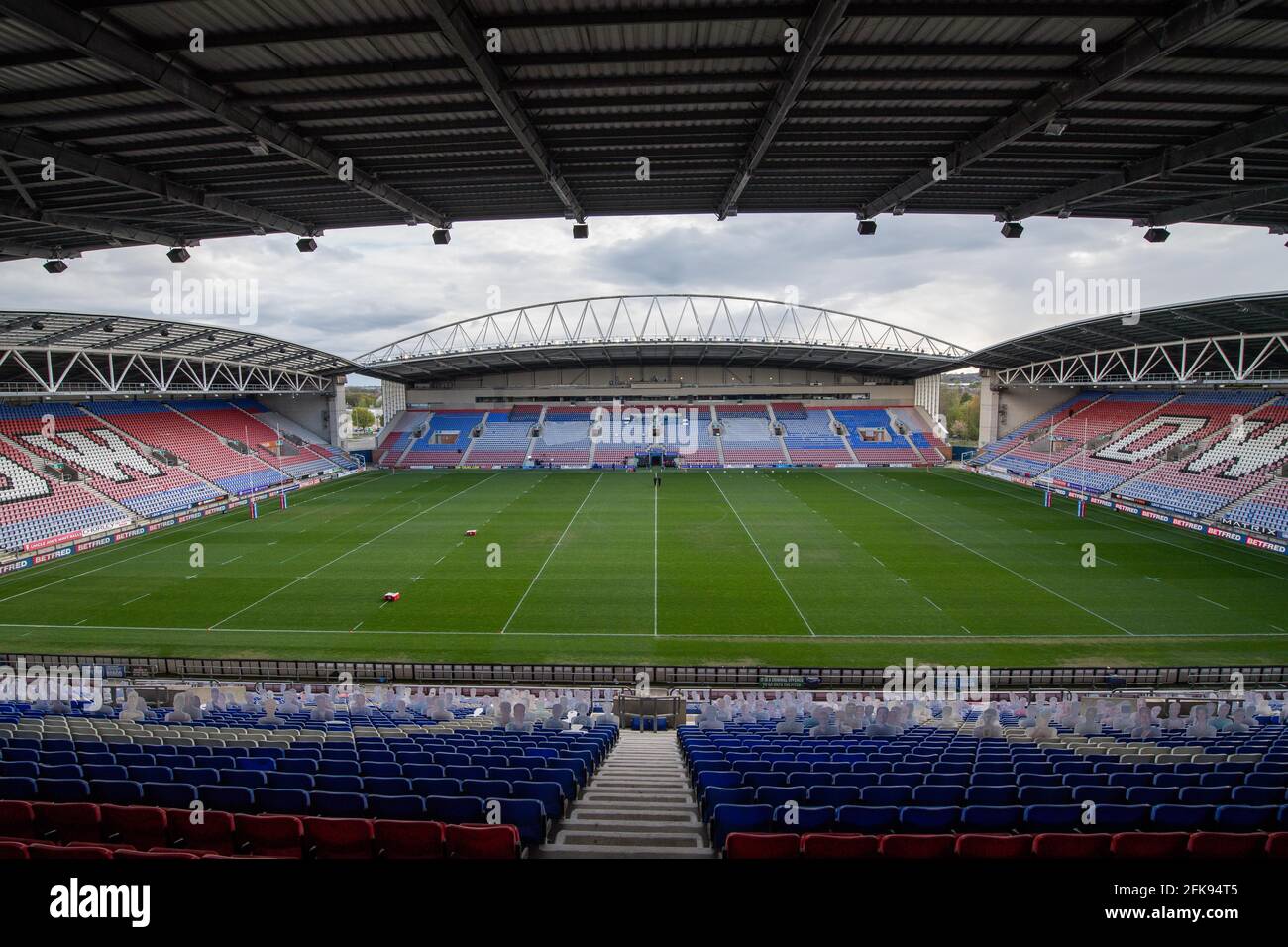 General view of DW Stadium, Home of Wigan Warriors Stock Photo - Alamy