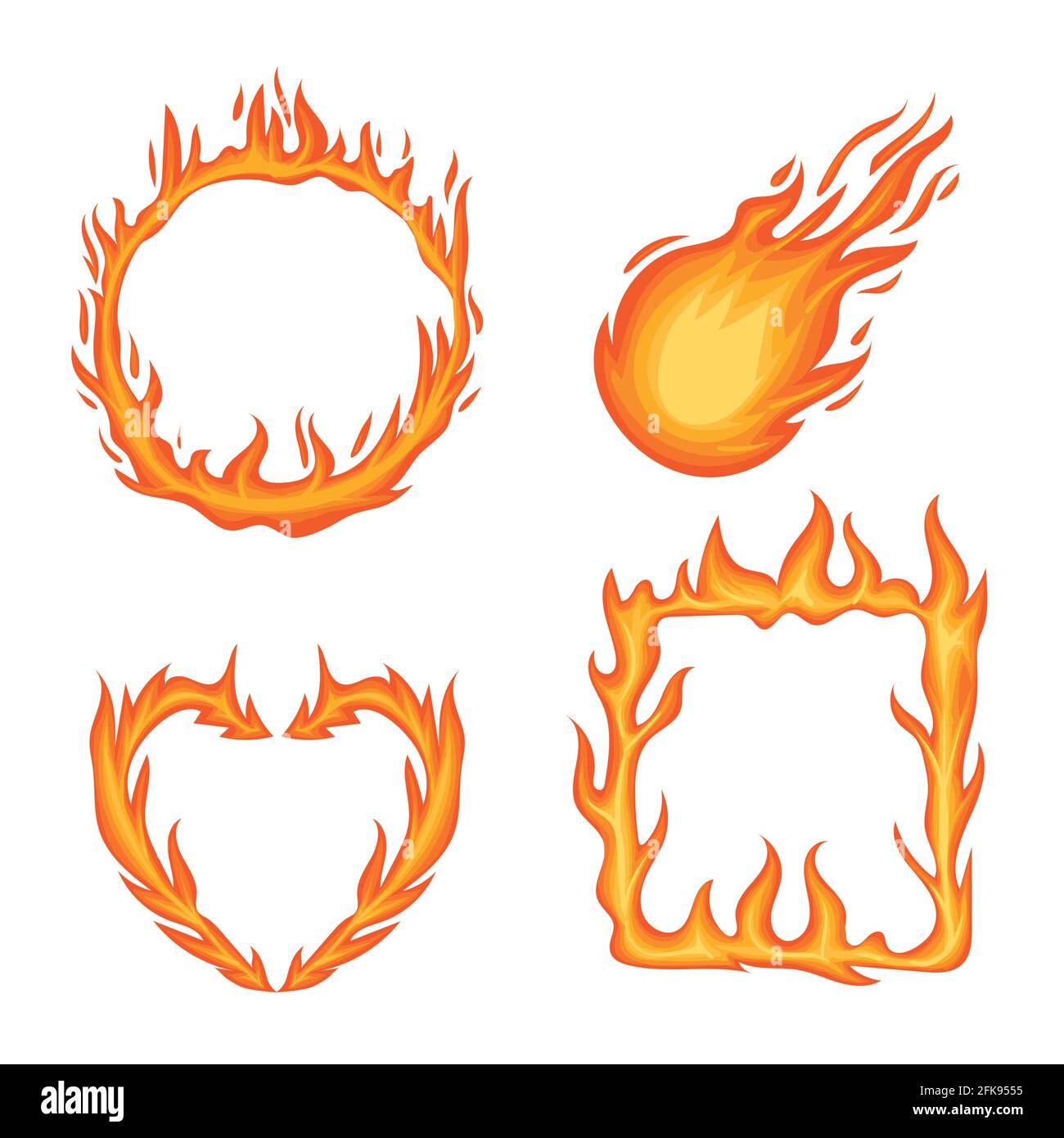 Four flames Cut Out Stock Images & Pictures - Alamy