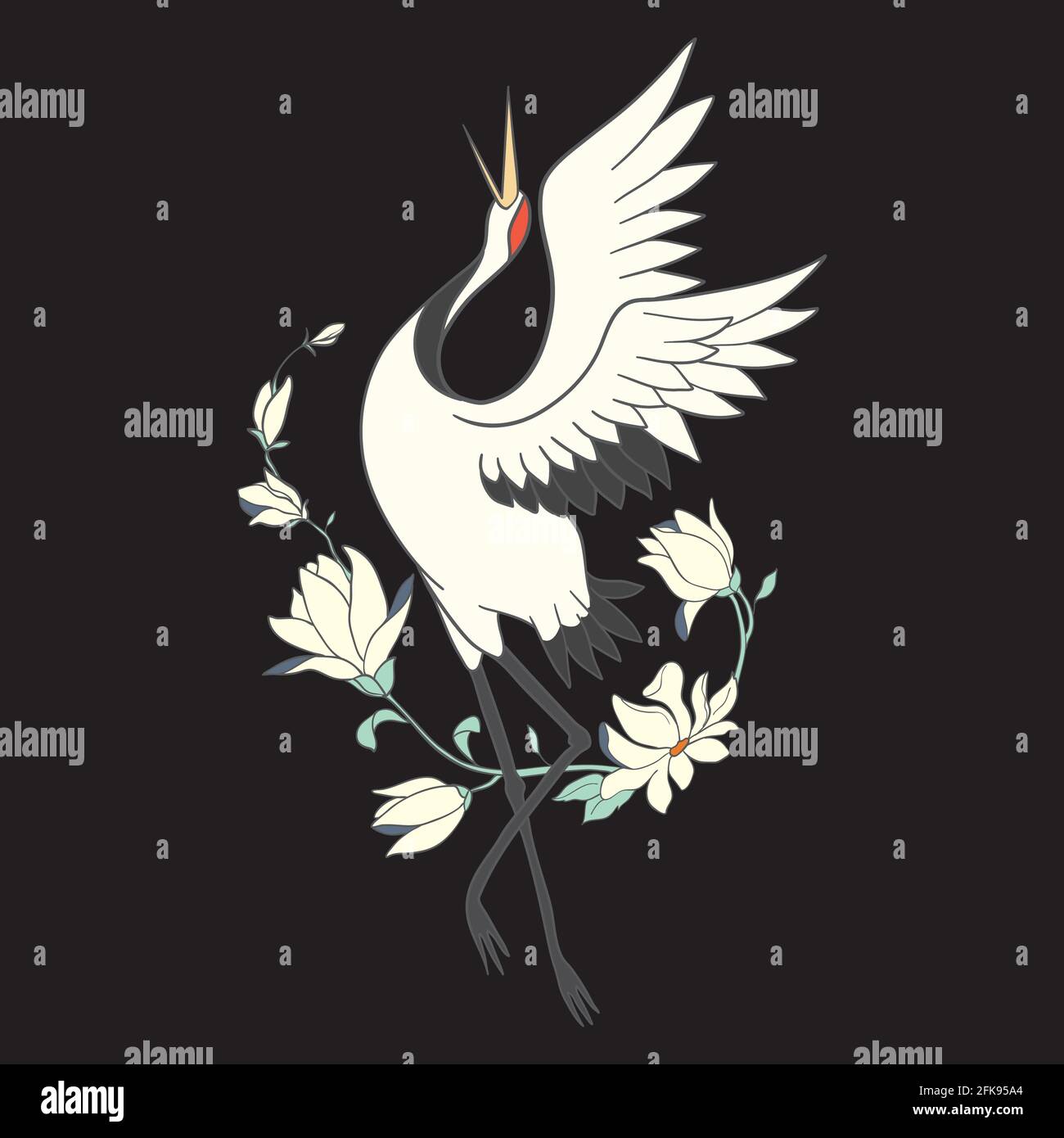 Japanese bird vector graphics hi-res stock photography and images - Alamy