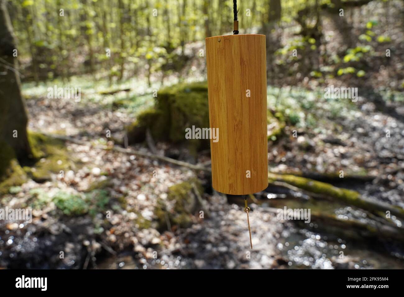 Koshi wind chimes outside in the forest for sound healing therapy, yoga ...