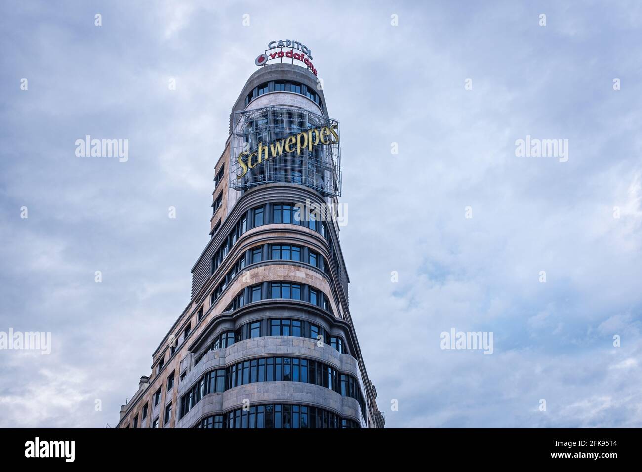 MADRID - NOVEMBER 1, 2015: Low-angle view of the Capitol Building in ...