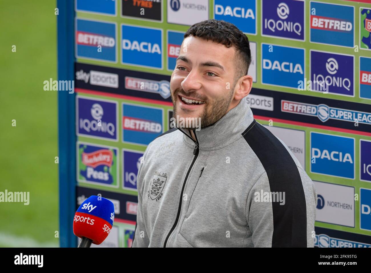 Jake Connor (1) of Hull FC during a pre game interview Stock Photo - Alamy