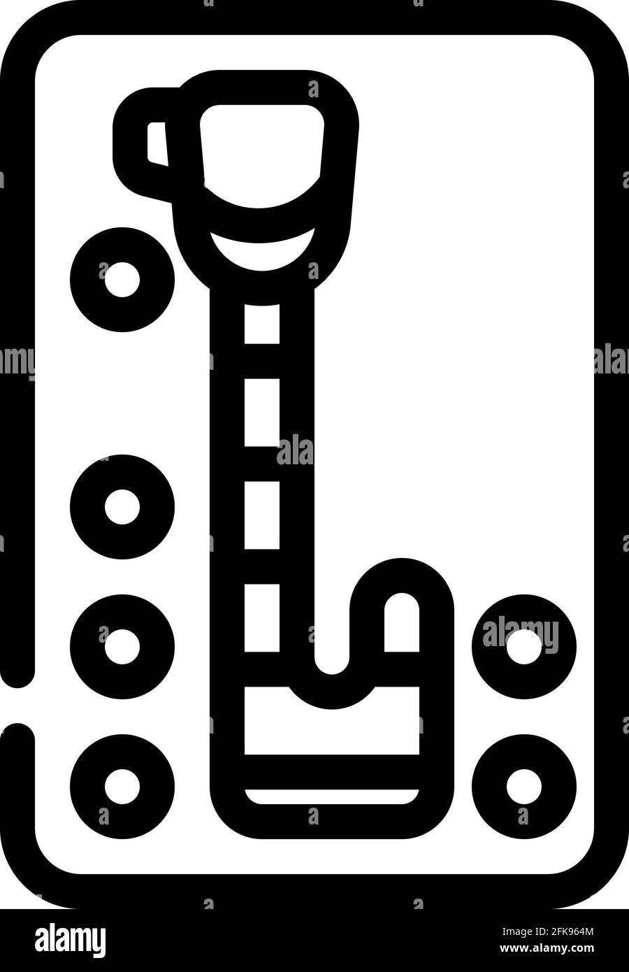 automatic transmission car line icon vector illustration Stock Vector ...