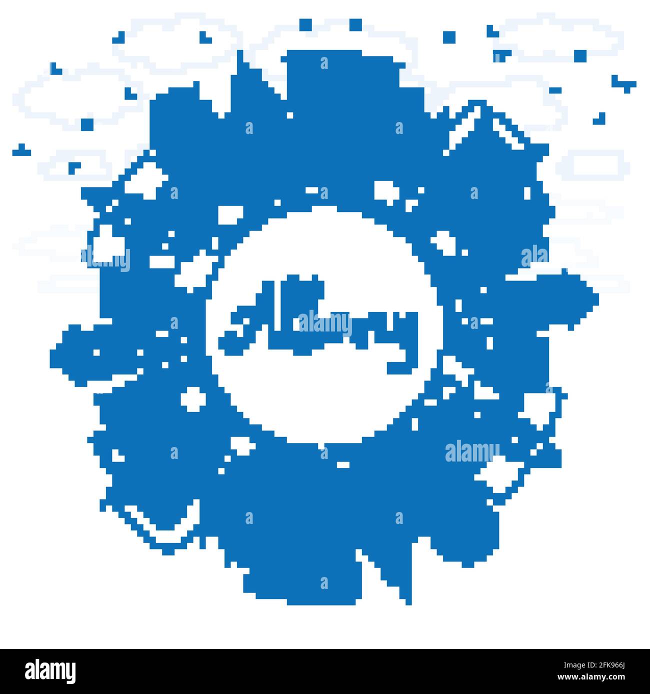 Outline Albany New York City Skyline with Blue Buildings and Copy Space ...