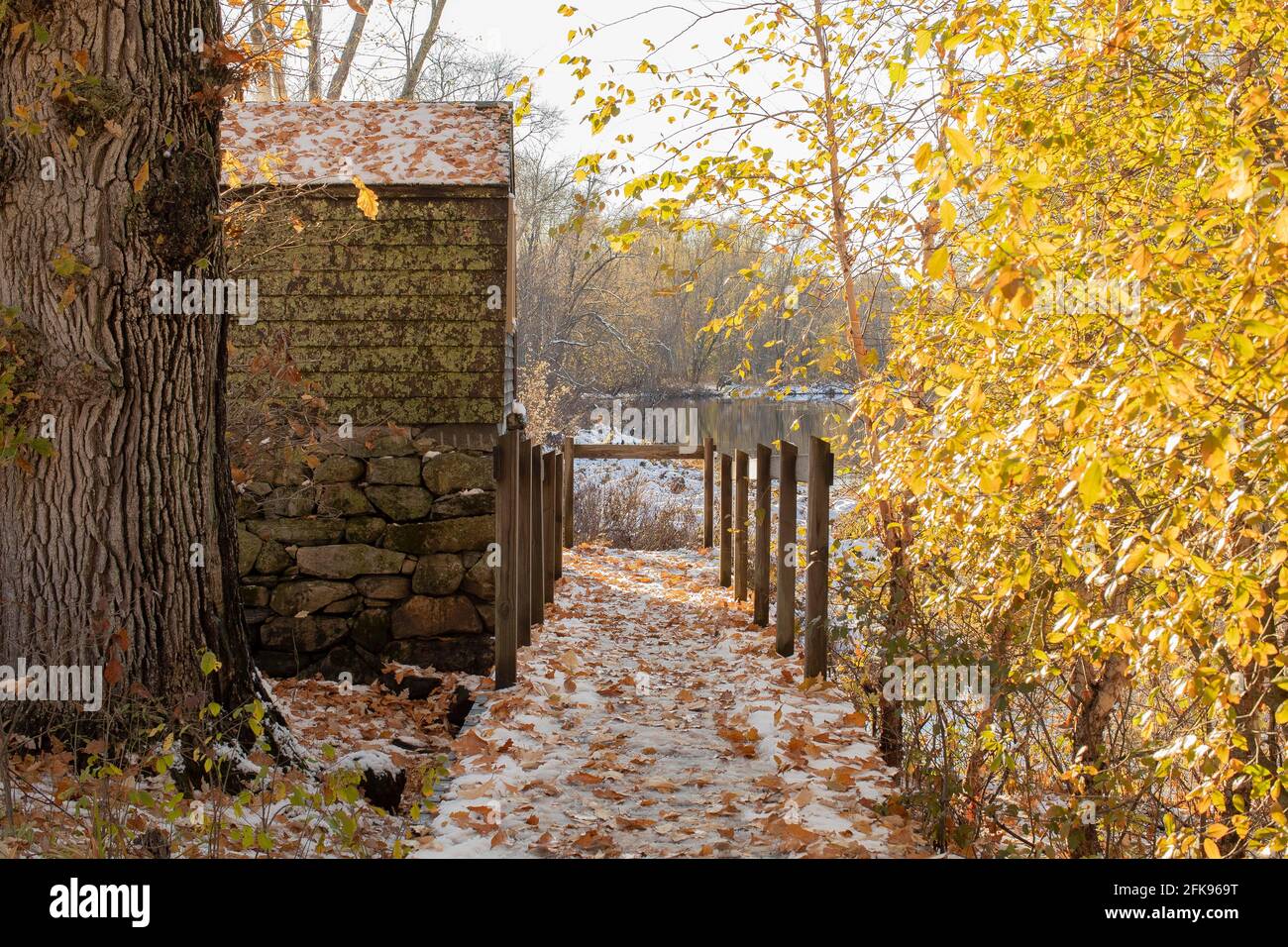 This replica of the original boathouse at the Old Manse is directly on ...