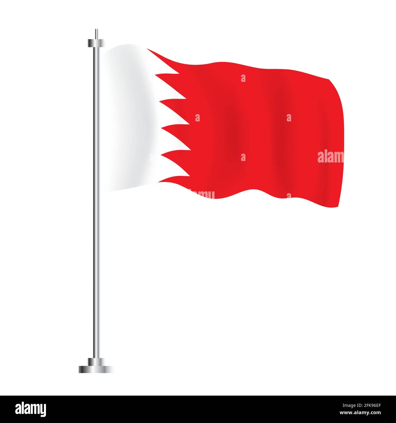 Bahrain Flag. Isolated Wave Flag of Bahrain Country. Vector ... Bahrain Flag. Isolated Wave Flag of Bahrain Country. Vector ...