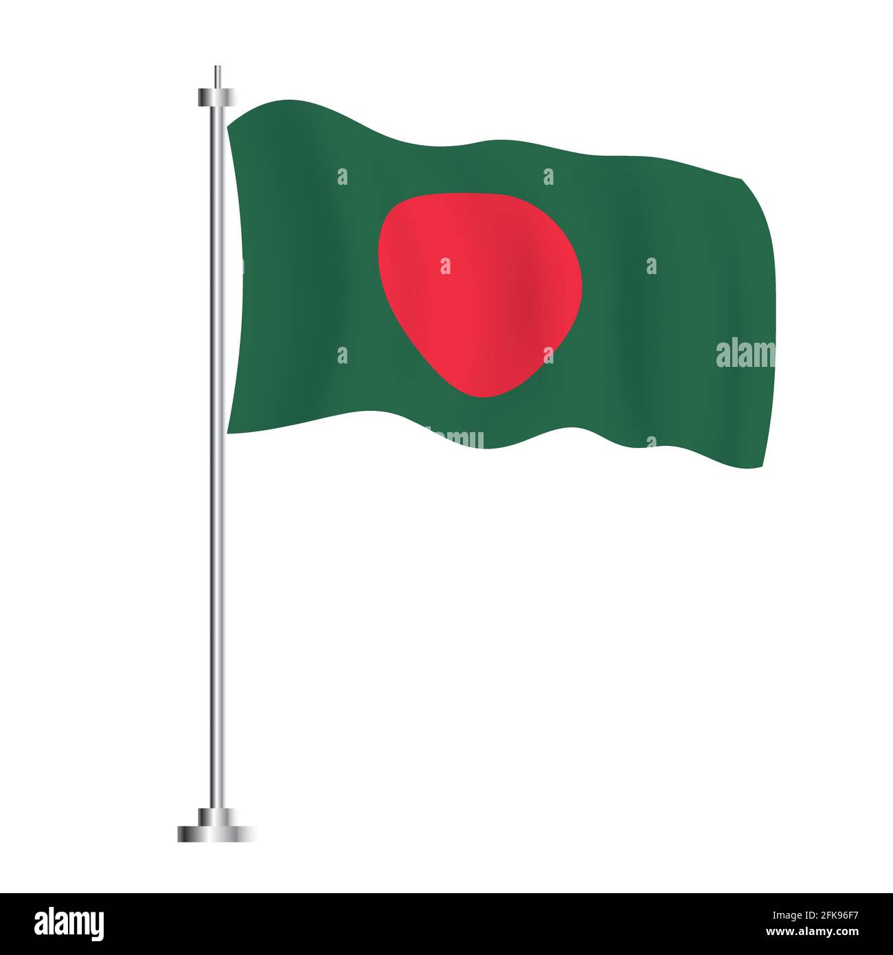 Bangladesh Flag. Isolated Wave Flag of Bangladesh Country. Vector ...