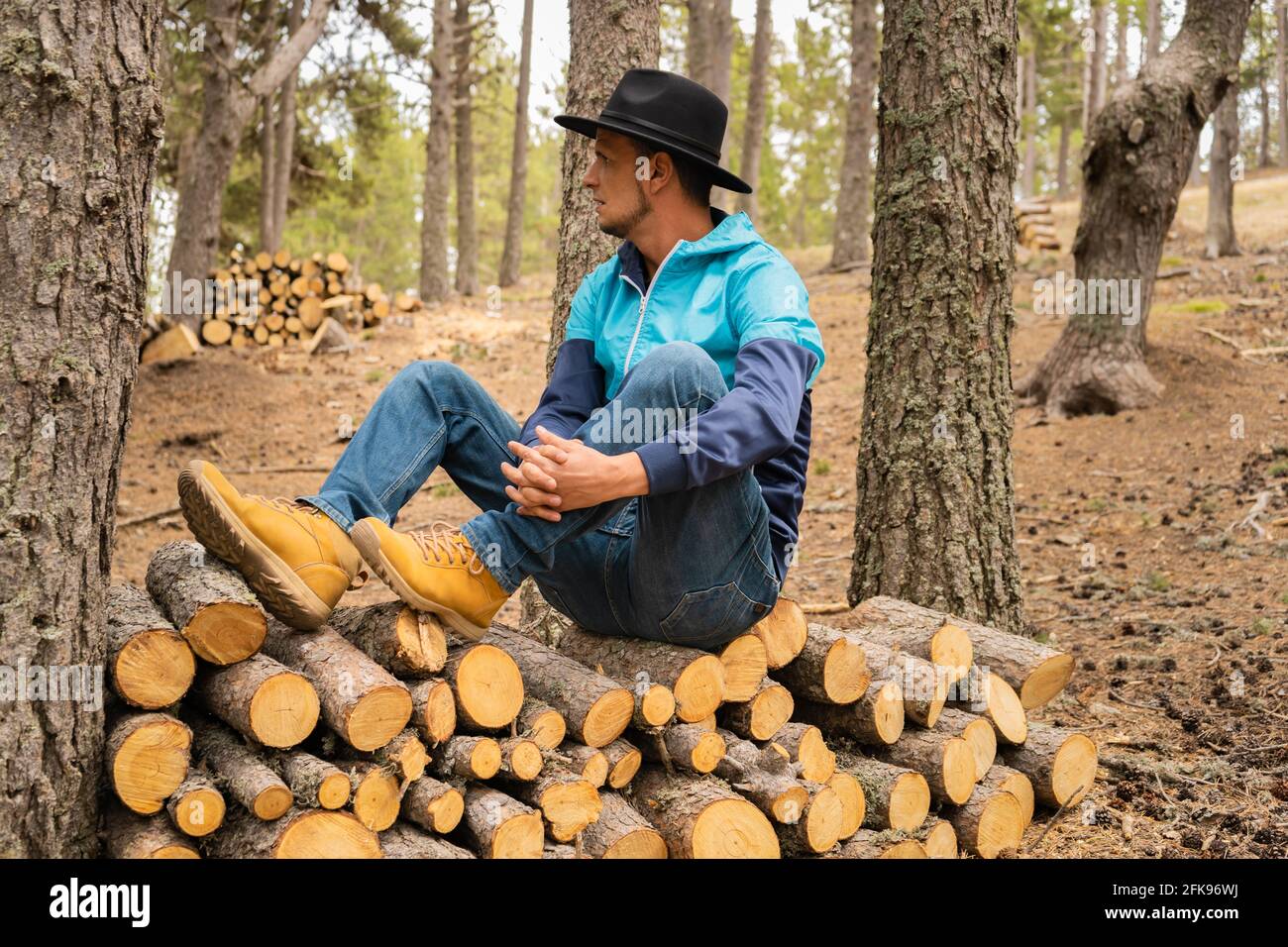 Person forest hi-res stock photography and images - Alamy