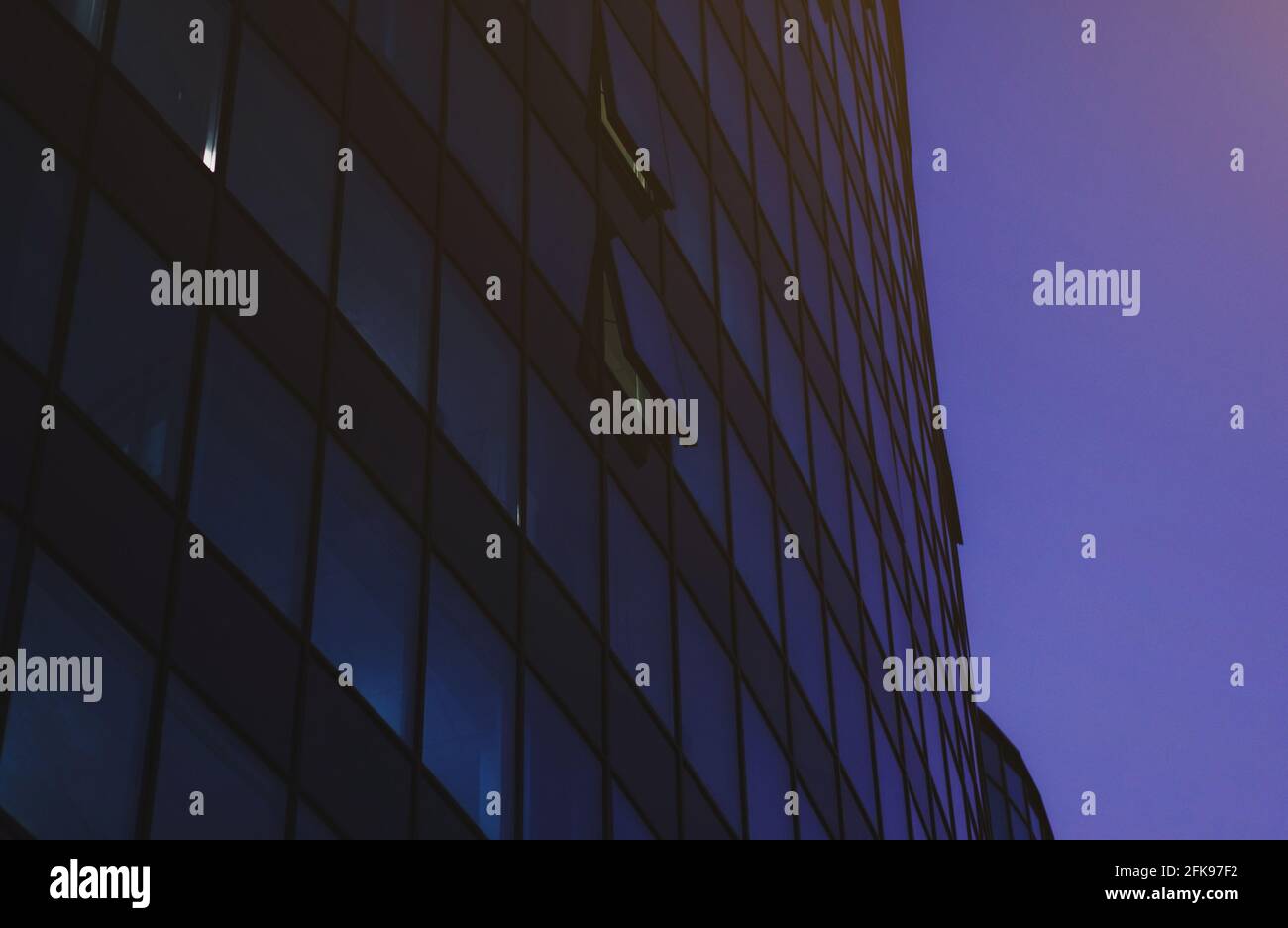 Night architecture - skyscrapers with glass facade Stock Photo - Alamy