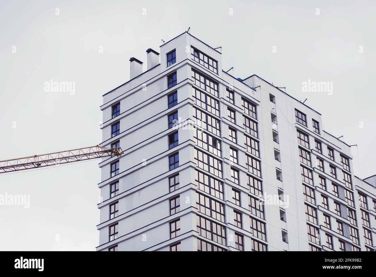 finishing construction of a modern residential building. mortgage Stock ...