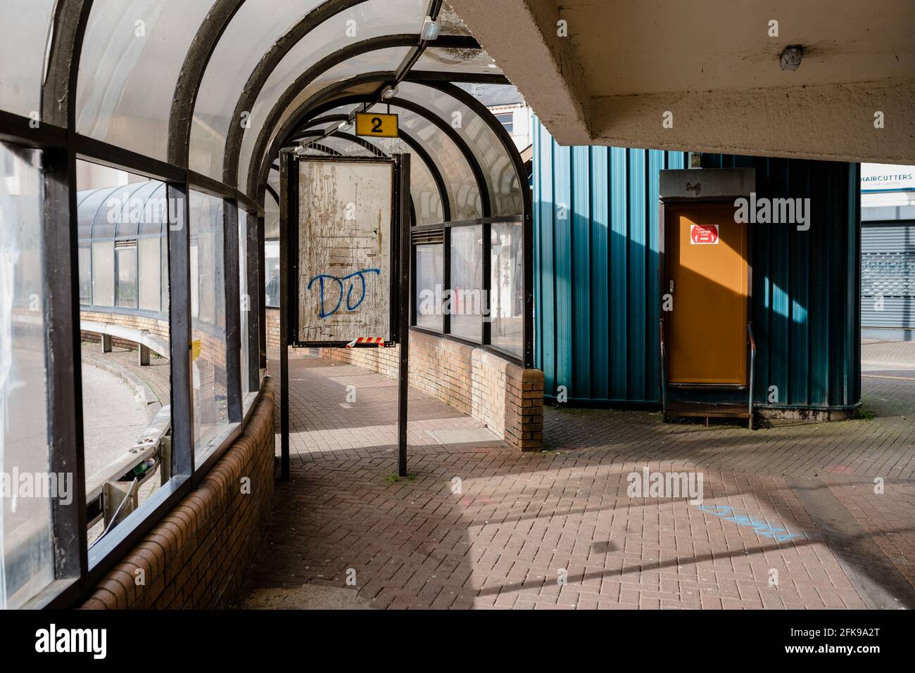 MERTHYR TYDFIL, WALES - 08 APRIL 2021: Old Merthyr bus station has not ...