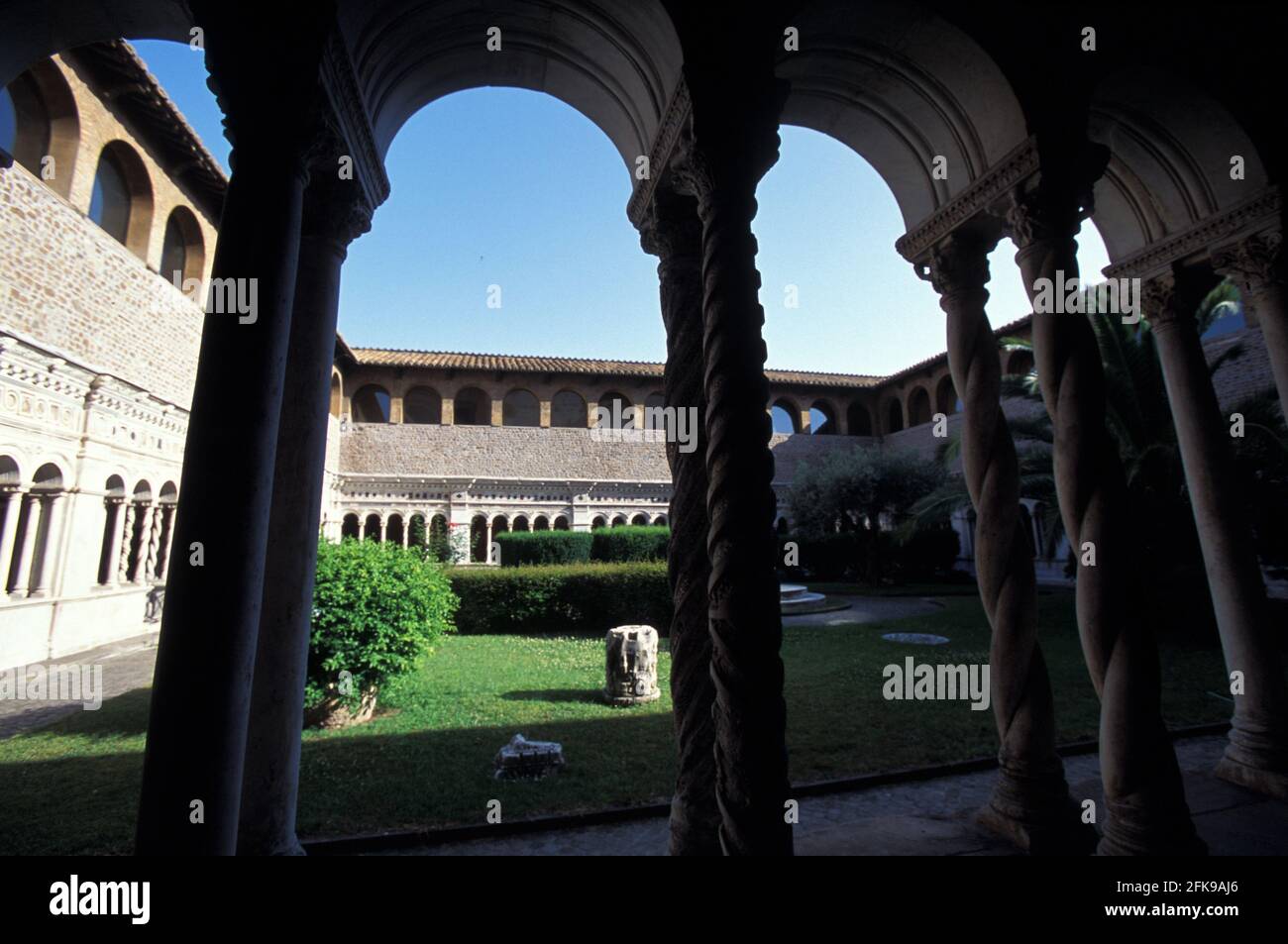 Twisted twin columns in cloister of S. Giovanni in Laterano ...