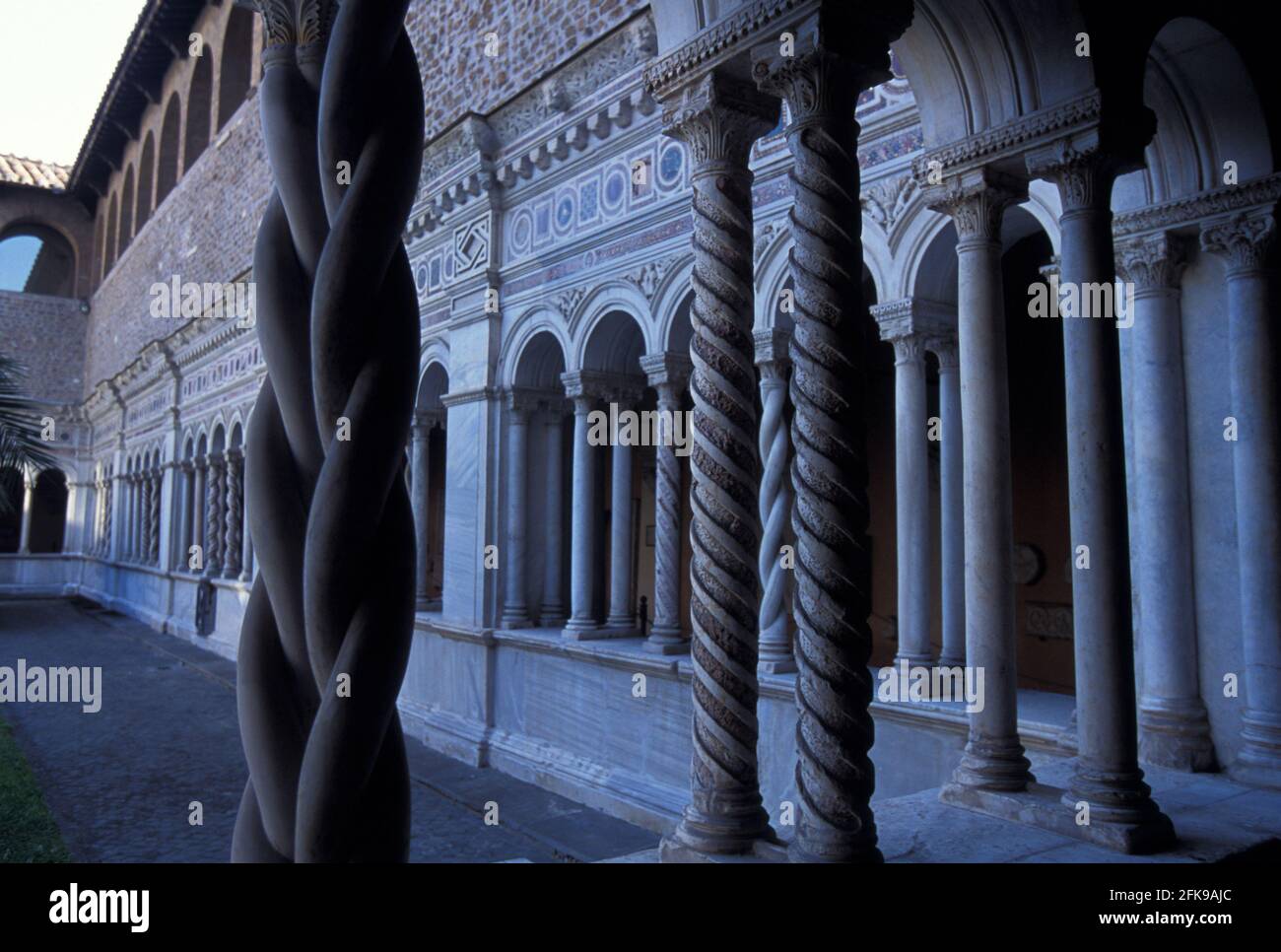 Twisted twin columns in cloister of S. Giovanni in Laterano ...
