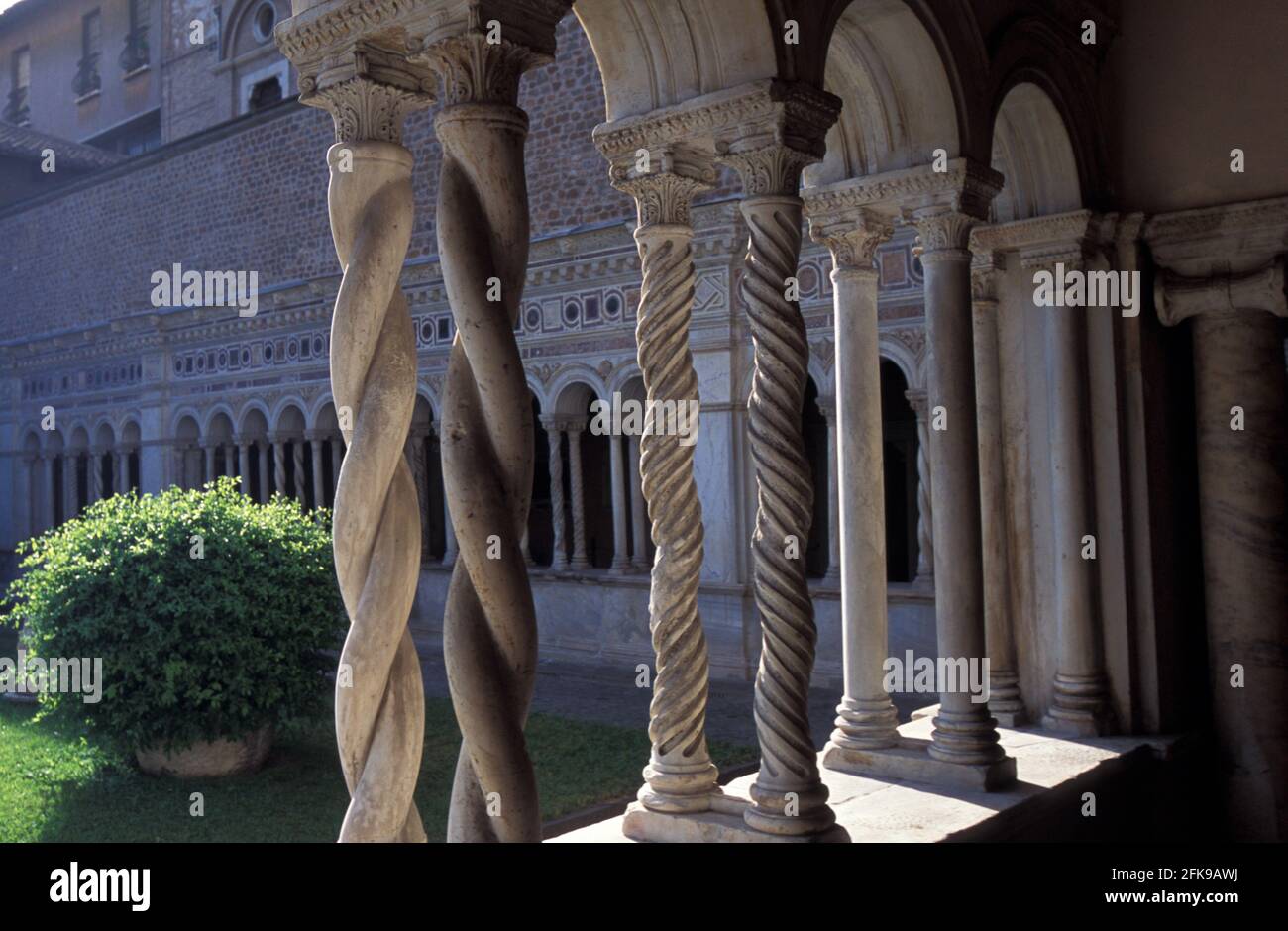 Twisted twin columns in cloister of S. Giovanni in Laterano ...