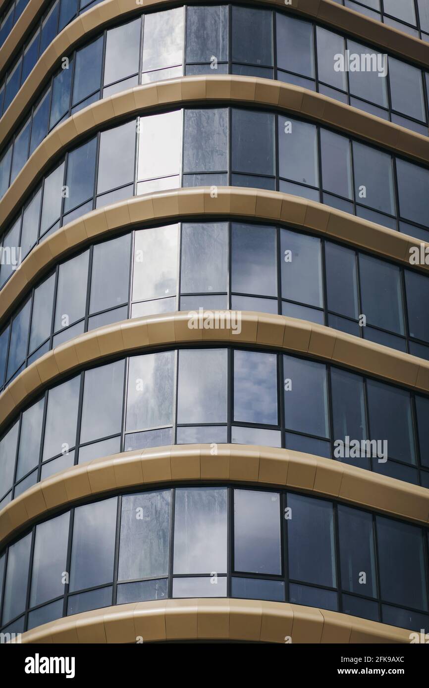 view at modern facades of business buildings in europe Stock Photo - Alamy