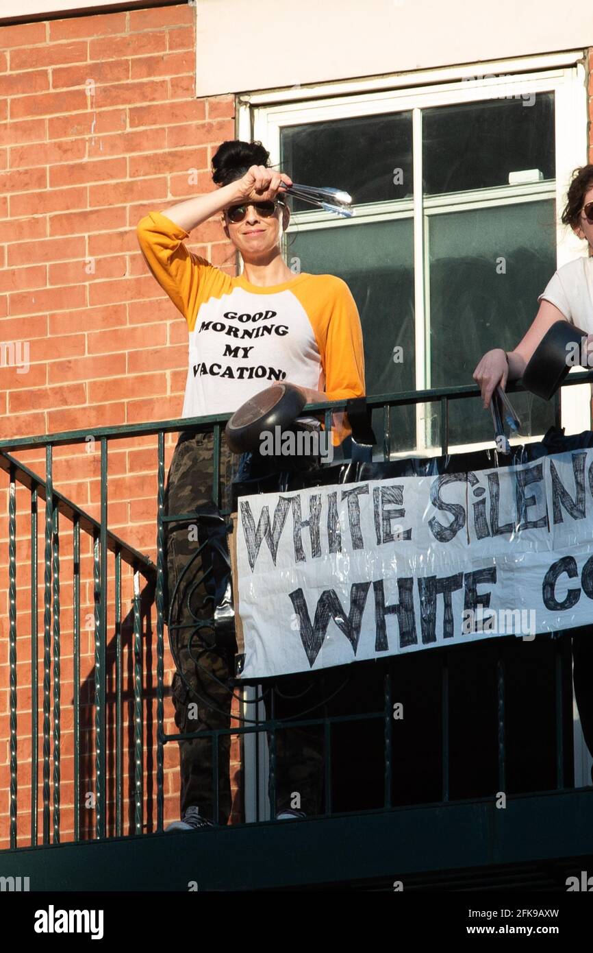 New York - NY - 20200609- Sarah Silverman Bangs Pans for Health Care ...