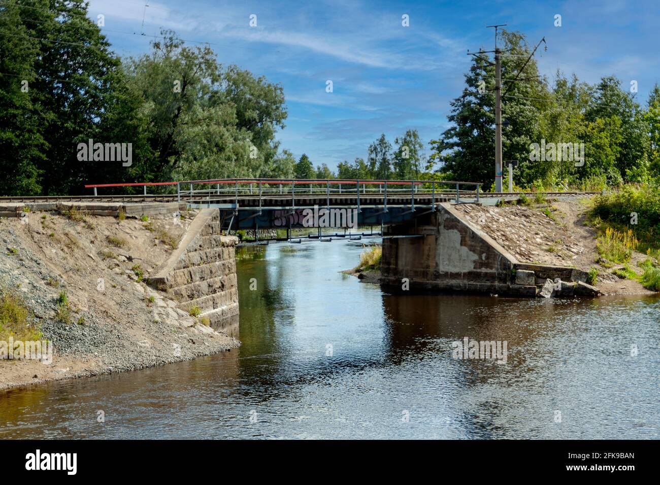 Small bridge transport over black hi-res stock photography and images ...