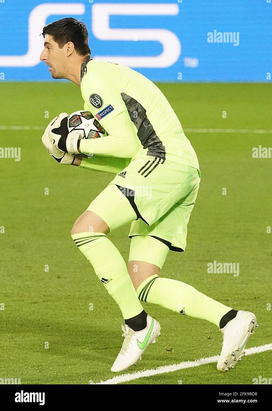 Real Madrid's Thibaut Courtois during UEFA Champions League Semi-finals ...