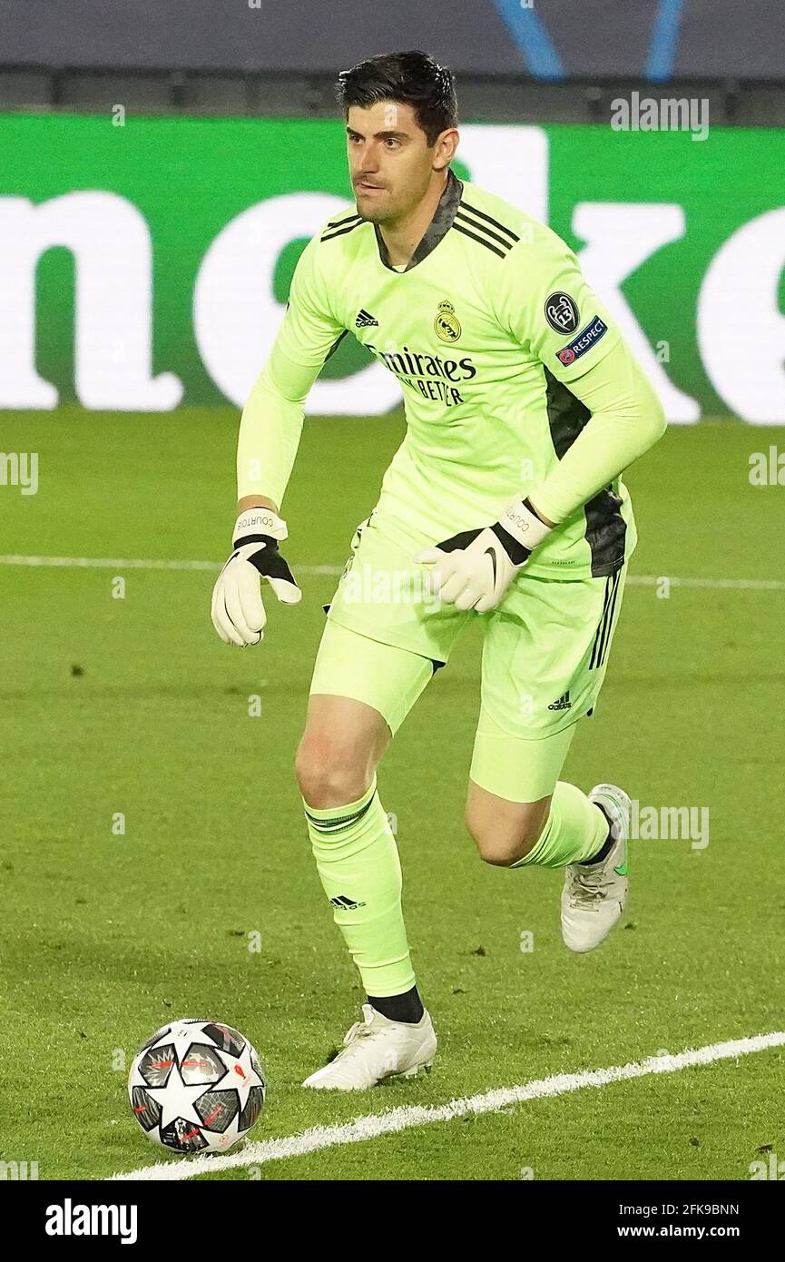 Real Madrid's Thibaut Courtois during UEFA Champions League Semi-finals ...