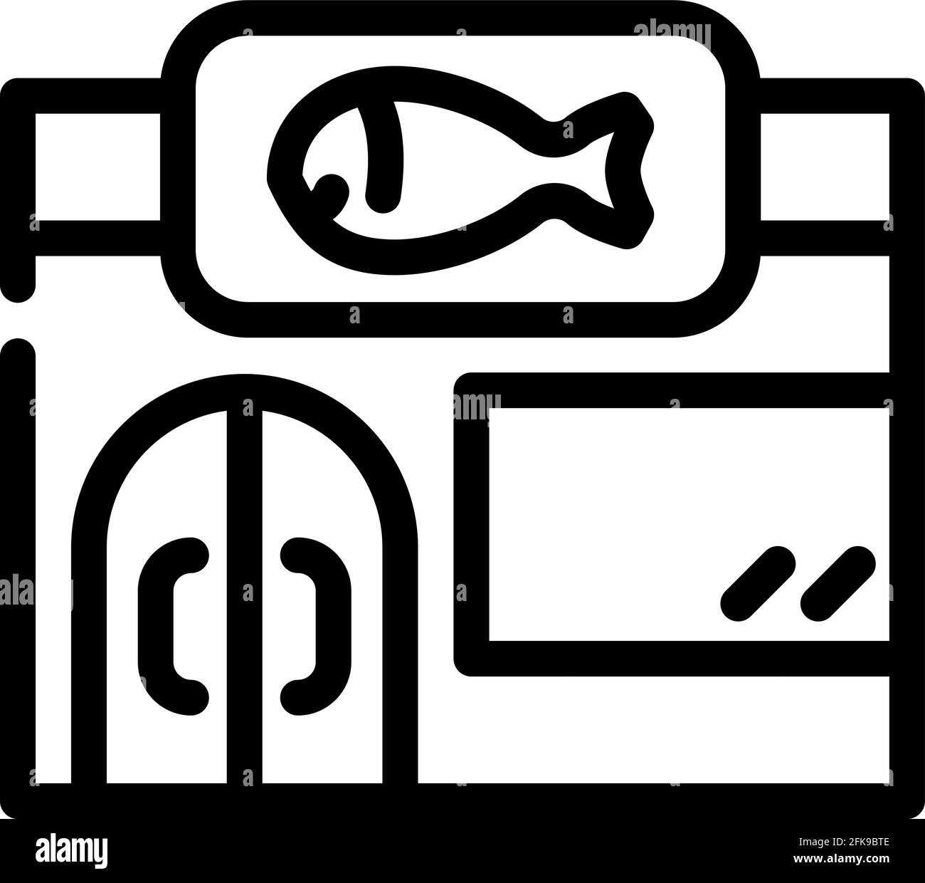 store fish line icon vector illustration Stock Vector Image & Art - Alamy