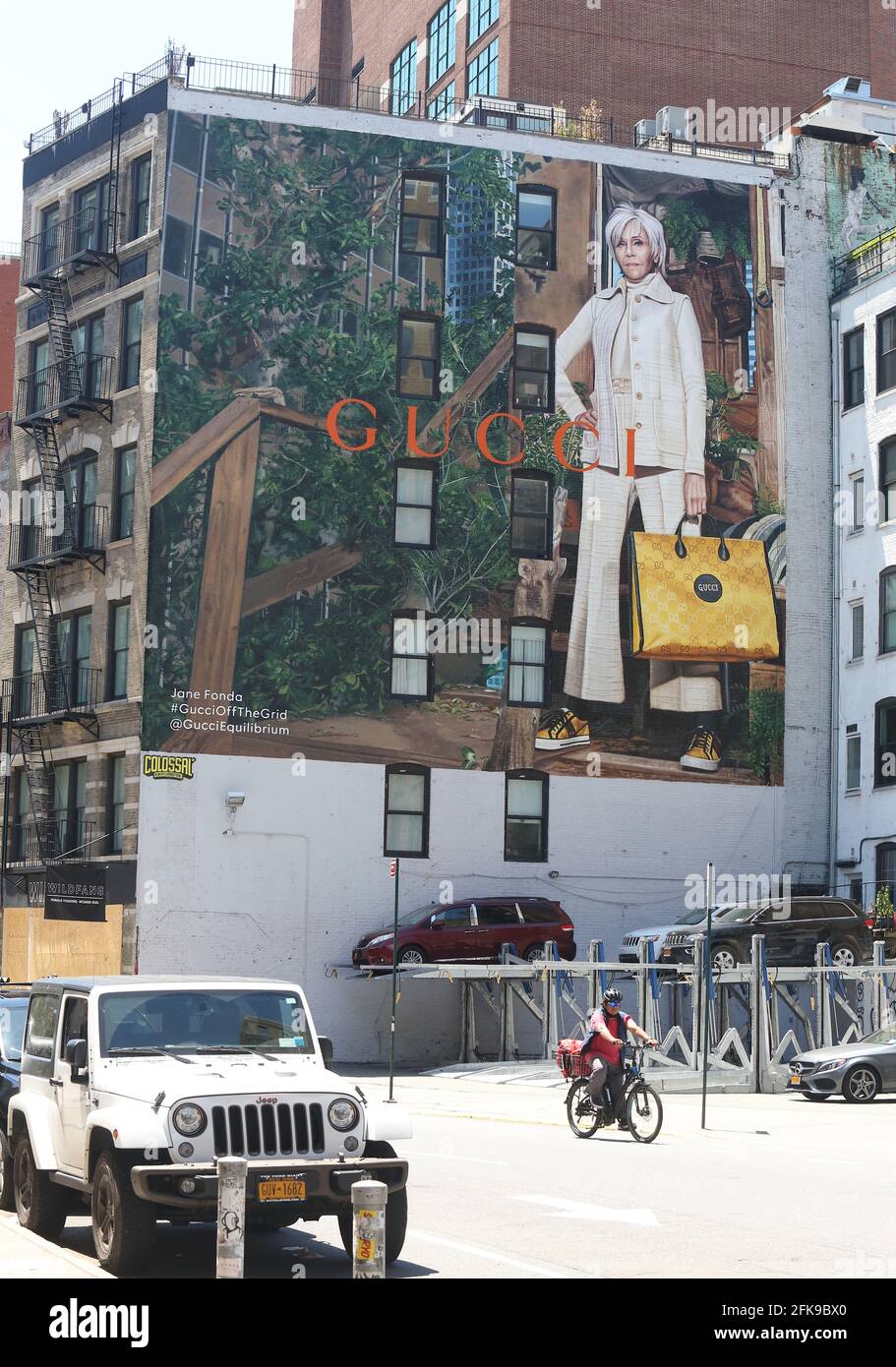 New York - NY - 06/21/2020 - Hand painted Gucci Billboard starring Jane ...