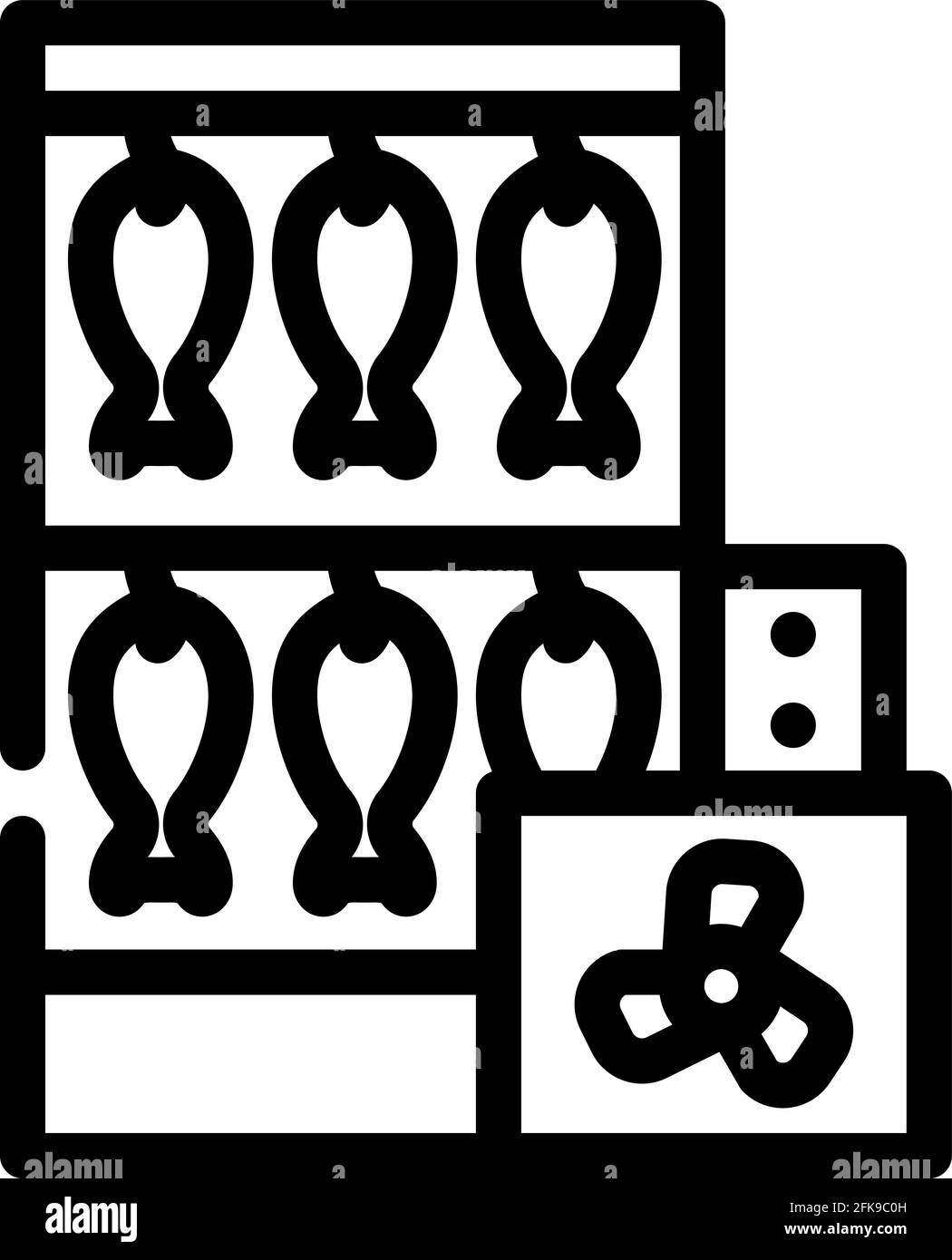 smoking fish line icon vector illustration Stock Vector Image & Art - Alamy