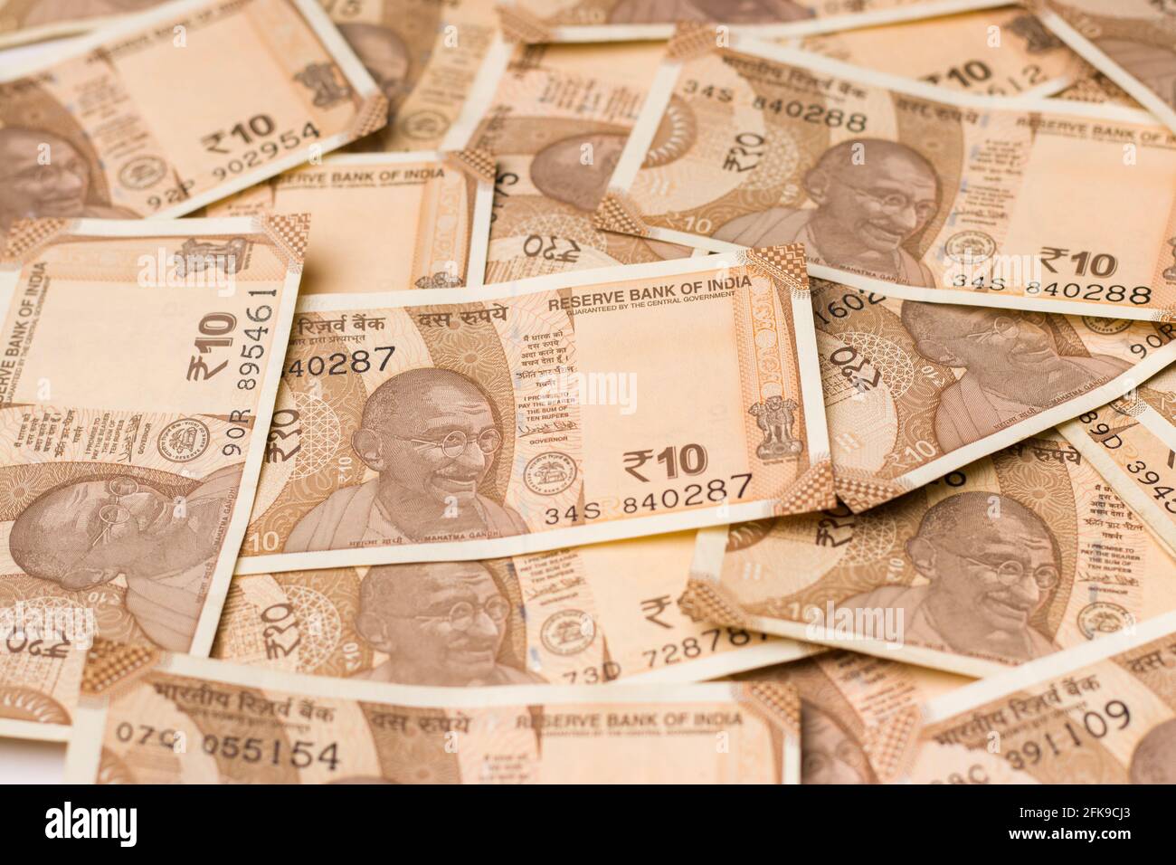 Assam, india - March 30, 2021 : Indian new 10 Rupees note stock image ...