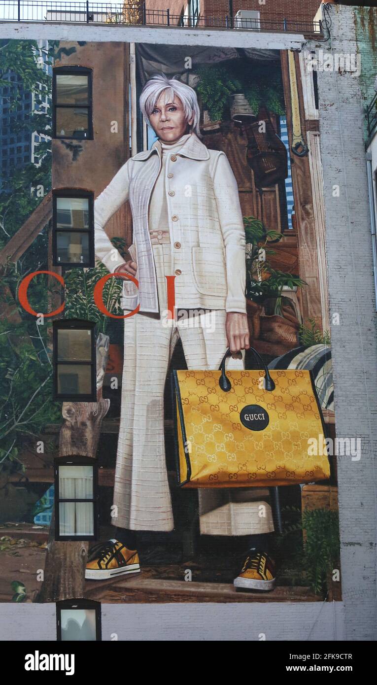 New York - NY - 06/21/2020 - Hand painted Gucci Billboard starring Jane ...