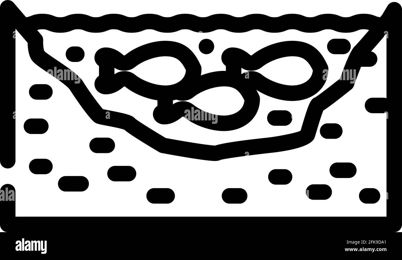 pond fish line icon vector illustration Stock Vector Image & Art - Alamy
