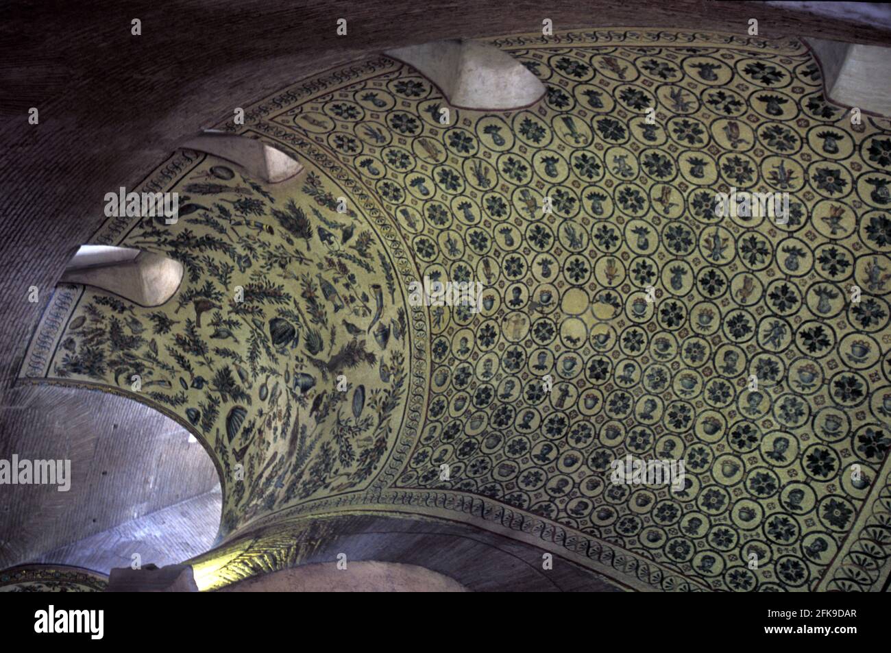 The mosaics of the ambulatory vault, Mausoleum Santa Costanza, Rome ...