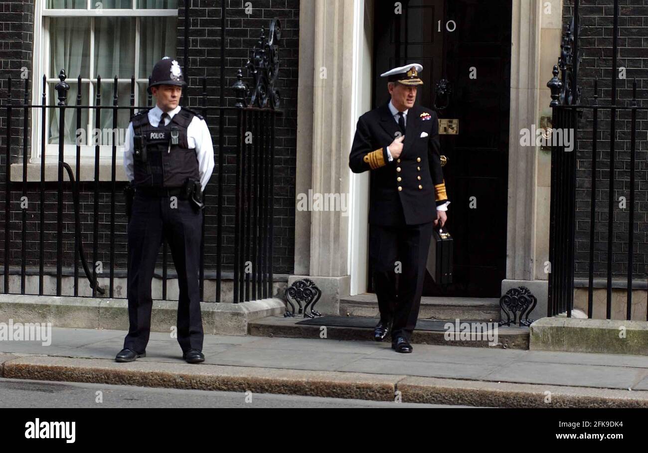 REAR ADMIRAL SIR MICHAEL BOYCE LEAVES NO 10 AFTER WAR CABINET MEETING ...