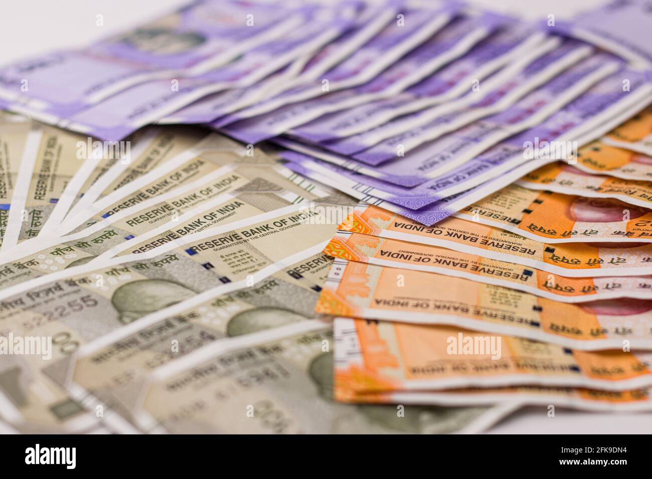 Assam, india - March 30, 2021 : Indian new Rupees note stock image ...