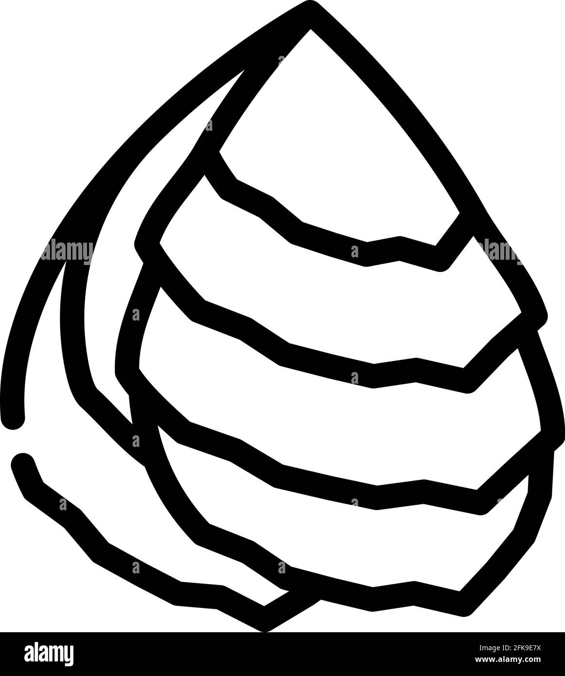 oyster ocean line icon vector illustration Stock Vector Image & Art - Alamy