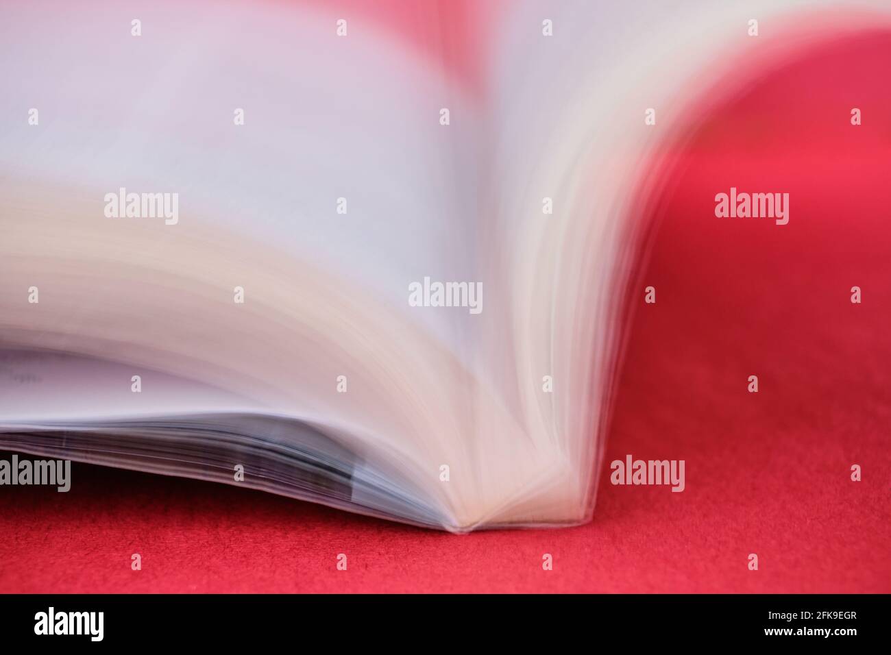 Against a luscious red background, this long exposure image captures ...