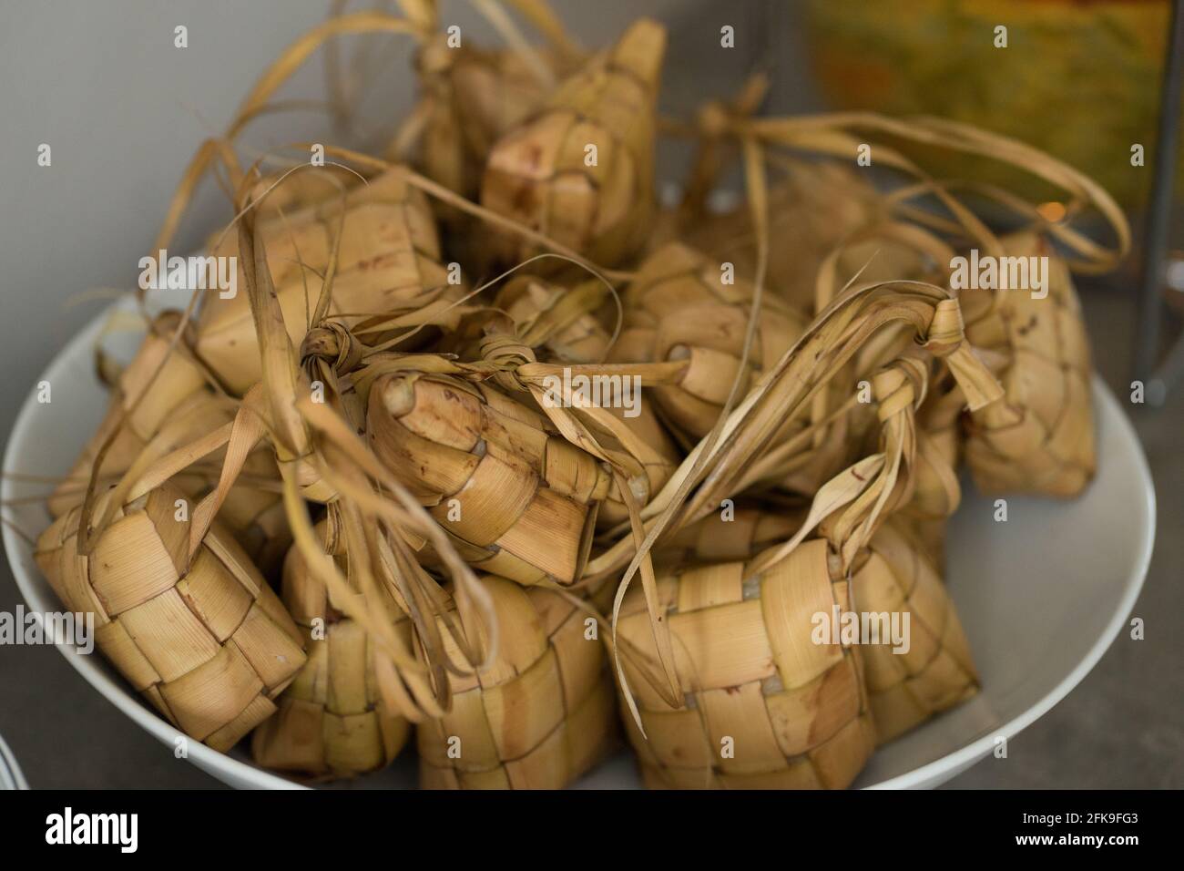 Ketupat, special dish served at Eid Mubarak / Ied Fitr celebration in ...