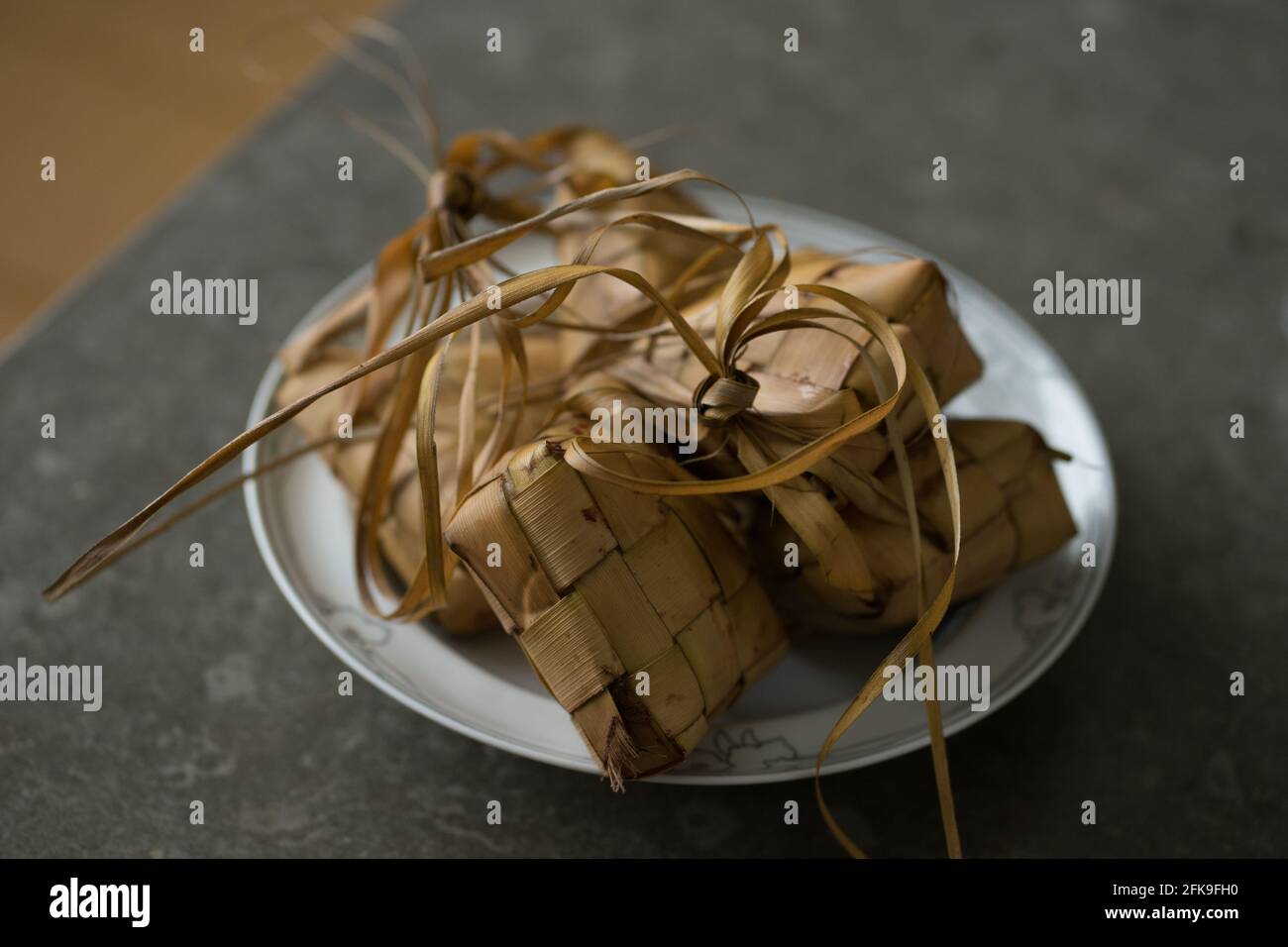 Ketupat, special dish served at Eid Mubarak / Ied Fitr celebration in ...
