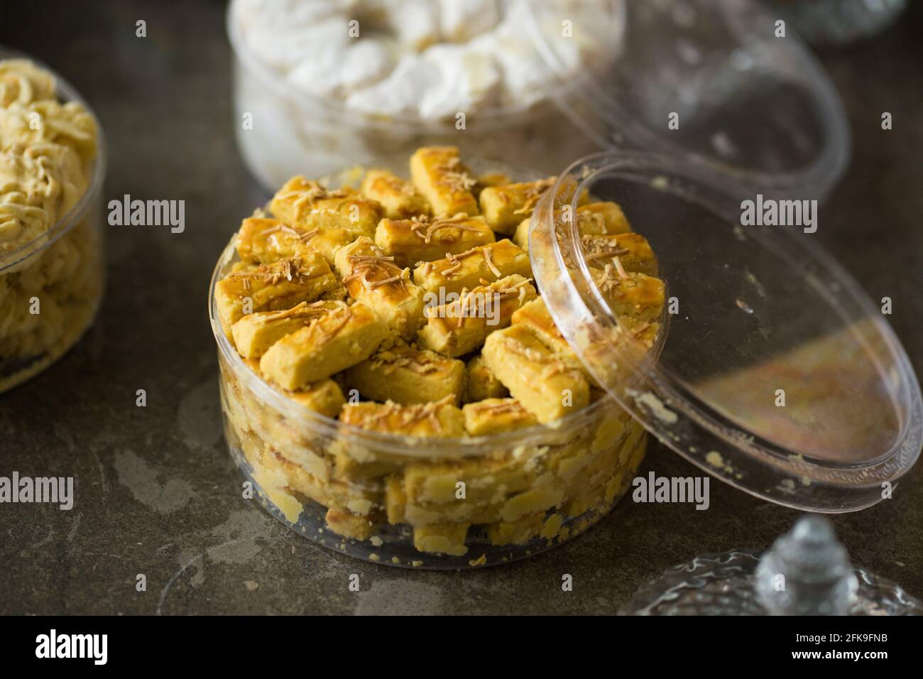 Kue lebaran ,Assorted Indonesian specialty cookies for Idul Fitri Stock ...