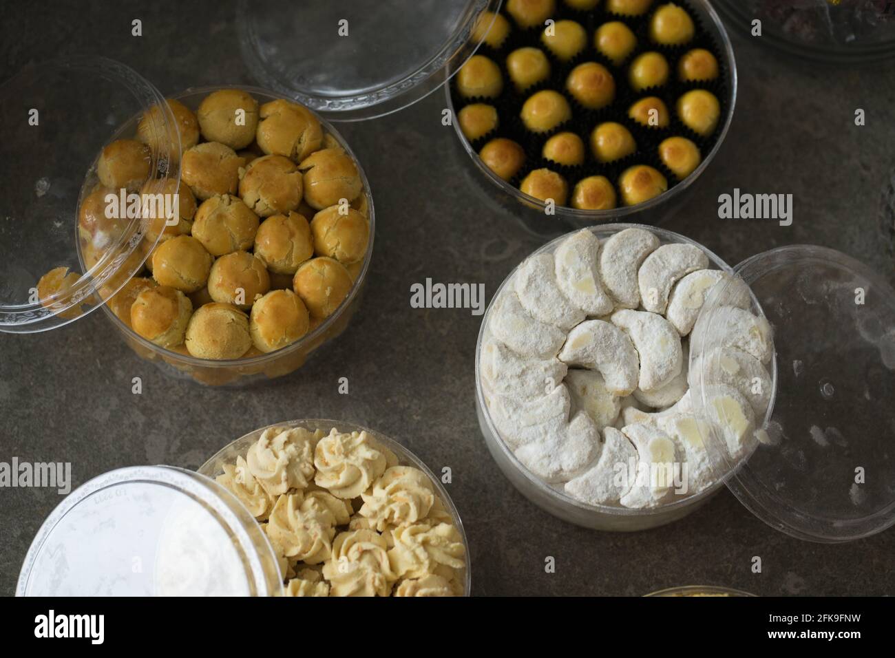 Kue lebaran ,Assorted Indonesian specialty cookies for Idul Fitri Stock ...