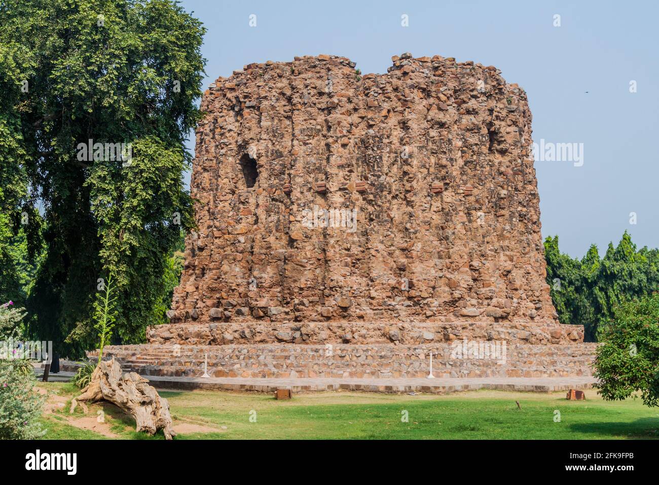 Unfinished Alai Minar minaret in Qutub complex in Delhi, India Stock ...