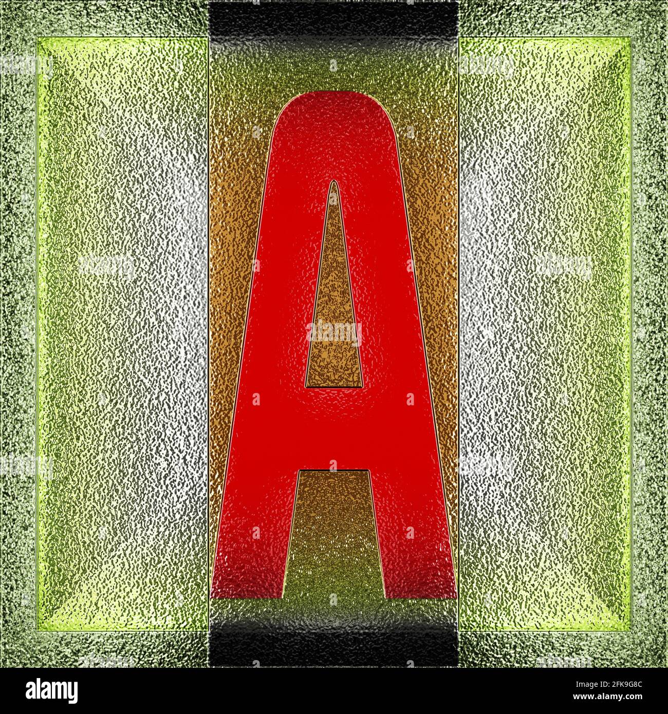 square graphic with the upper-case character A representing a capital ...