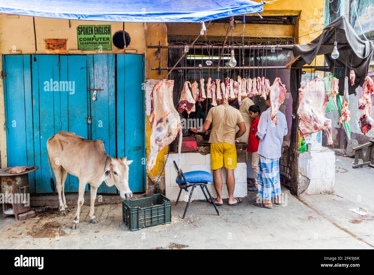 Indian butcher hi-res stock photography and images - Alamy