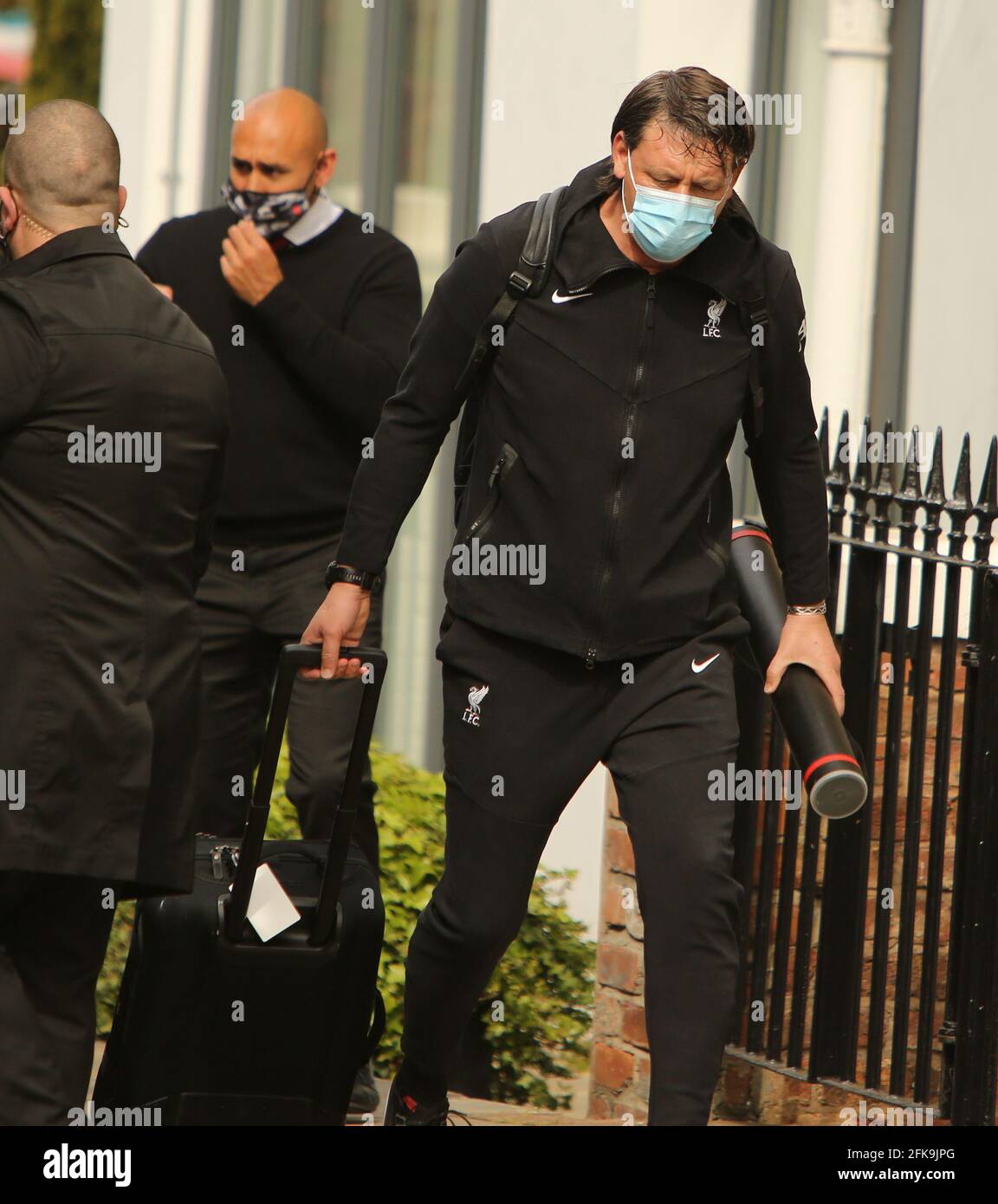 Lfc protest at anfield and lfc players leaving their hotel Stock Photo ...