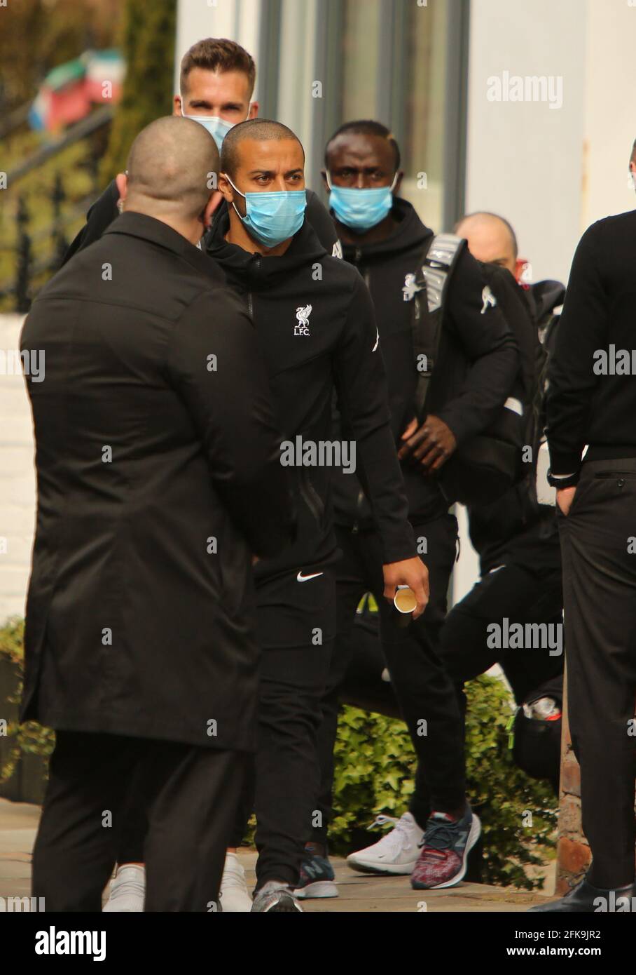Lfc protest at anfield and lfc players leaving their hotel Stock Photo ...