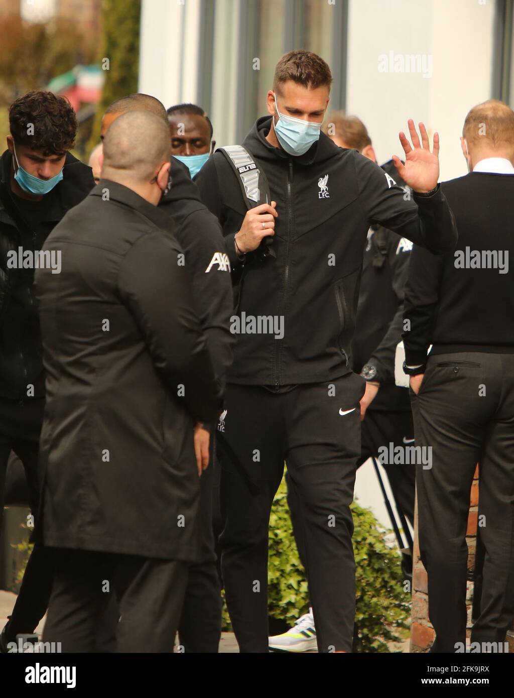 Lfc protest at anfield and lfc players leaving their hotel Stock Photo ...