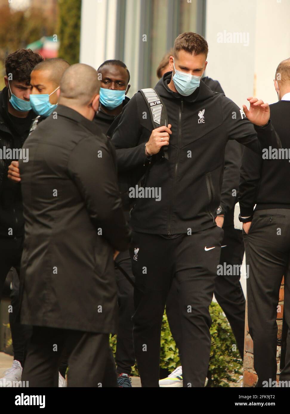Lfc protest at anfield and lfc players leaving their hotel Stock Photo ...