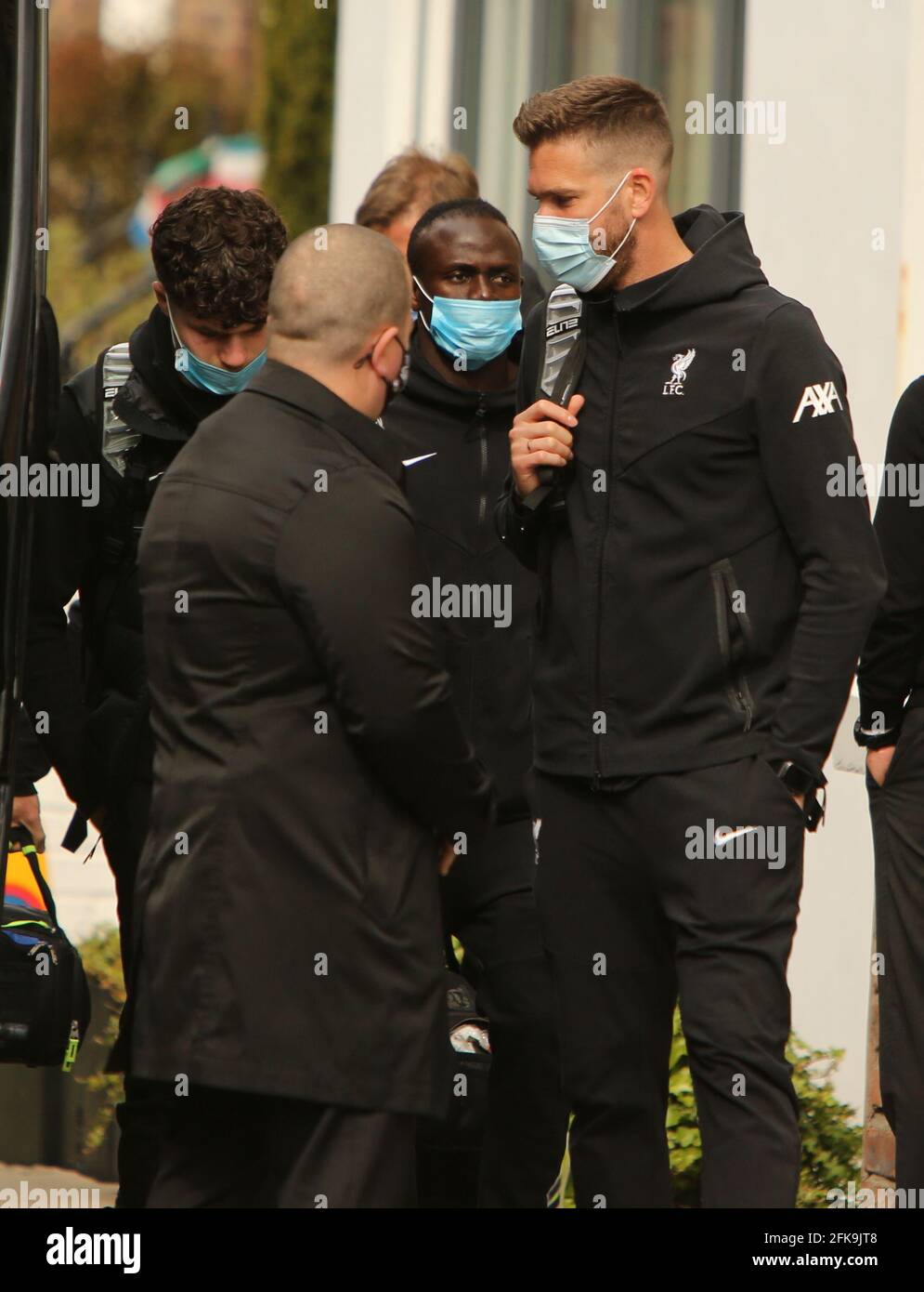 Lfc protest at anfield and lfc players leaving their hotel Stock Photo ...